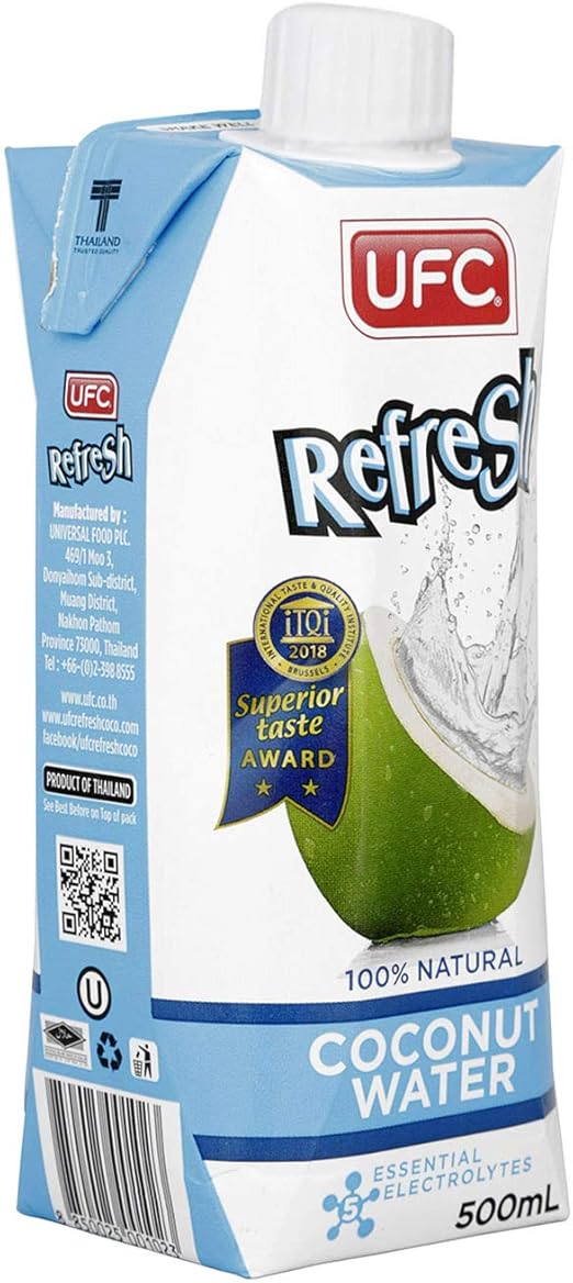 UFC 100 Percent Refresh Coconut Water 500 ml : Amazon.co.uk: Grocery
