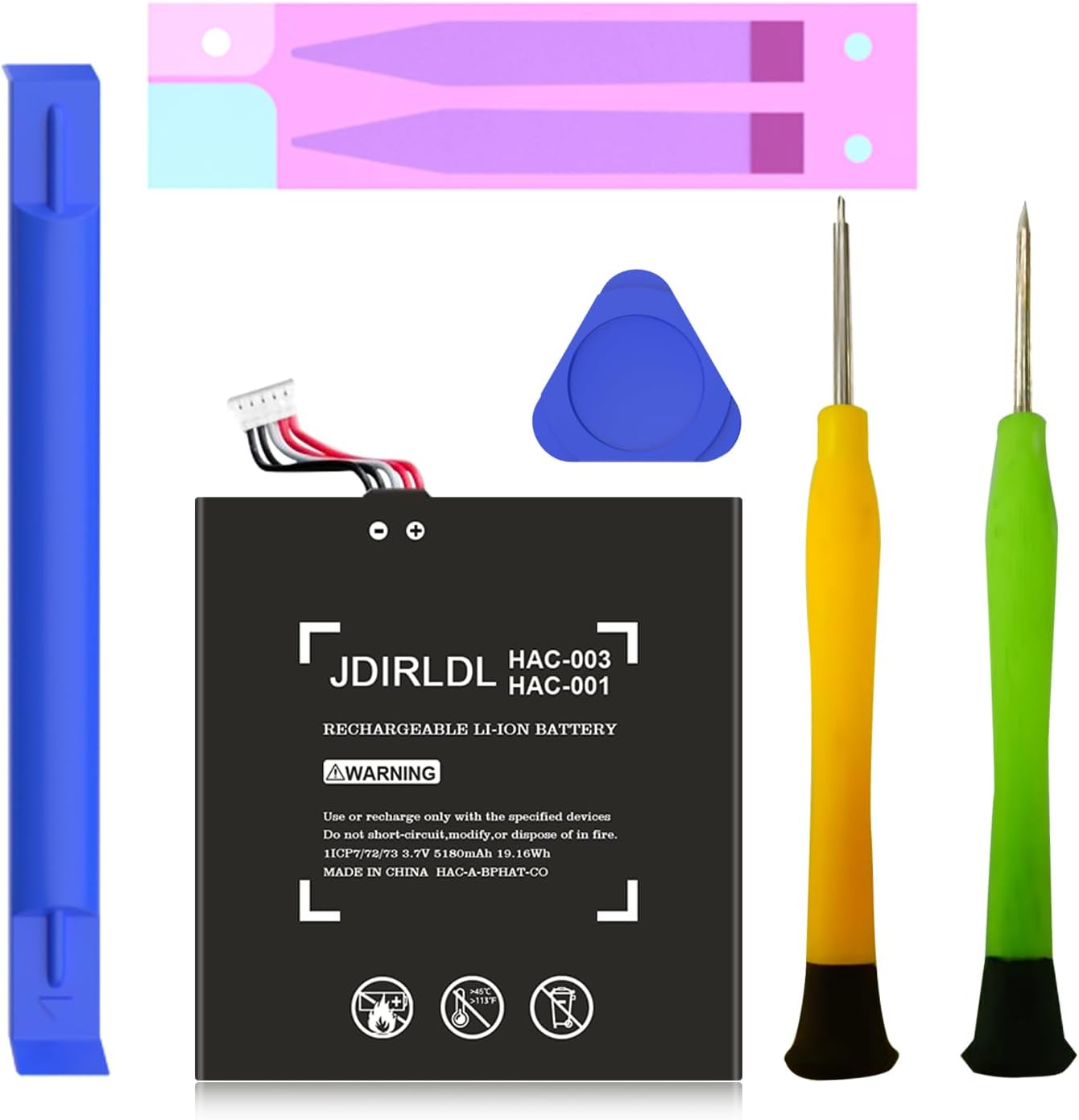 Amazon.com: NATNO Switch Battery Replacement, HAC-003 Internal Battery ...