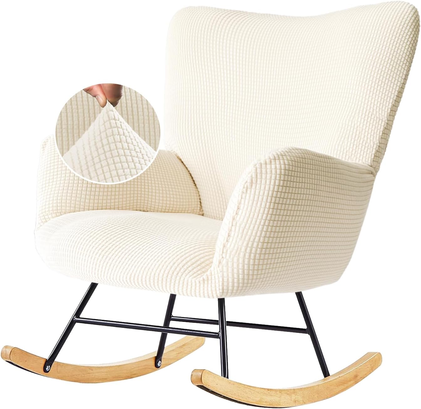 Amazon.com: Alickwang Nursery Rocking Chair Cover, Glider Chairs ...