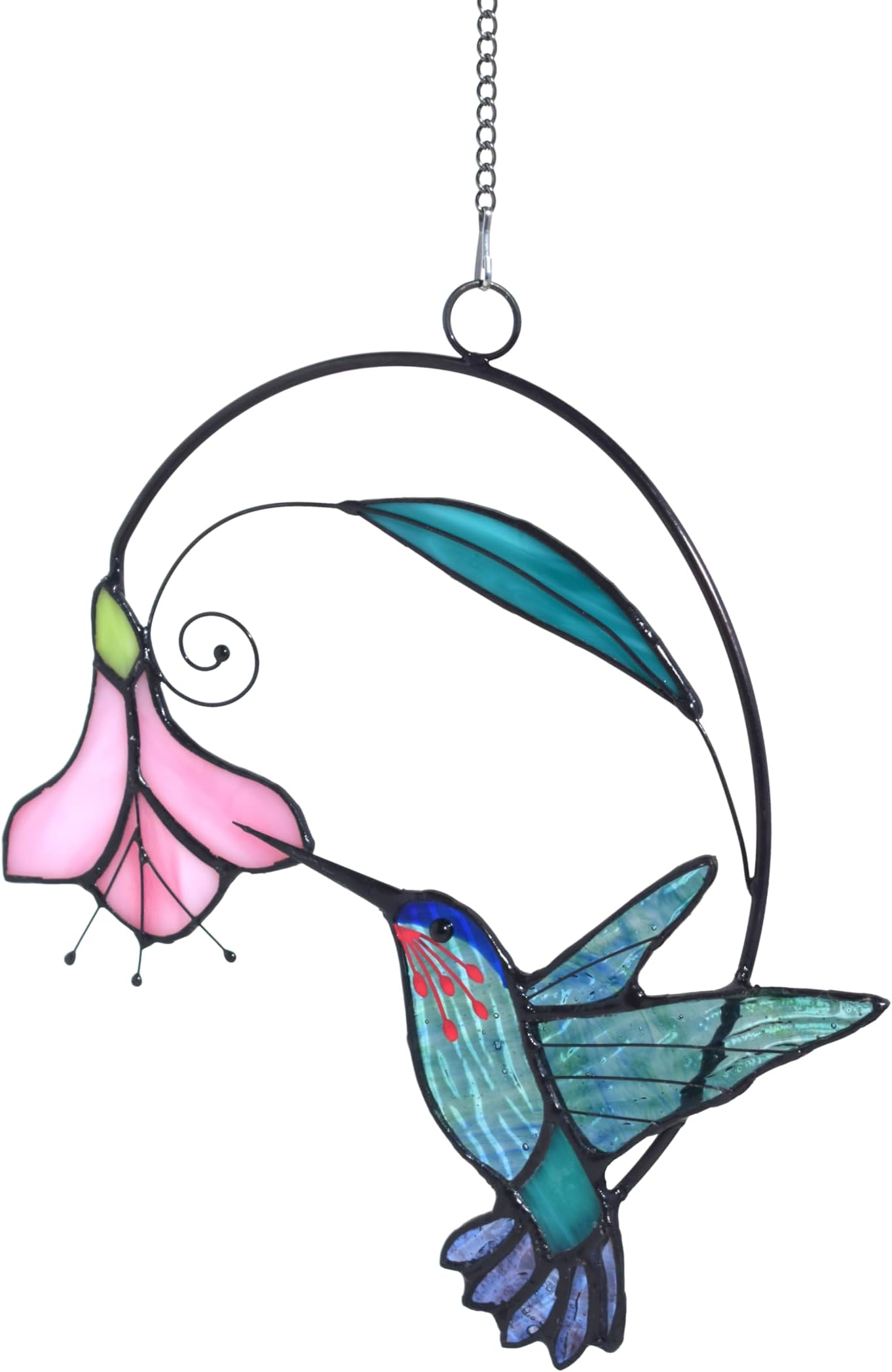 Amazon.com: Hummingbird Stained Glass Birds Window Hangings,Handcrafted ...