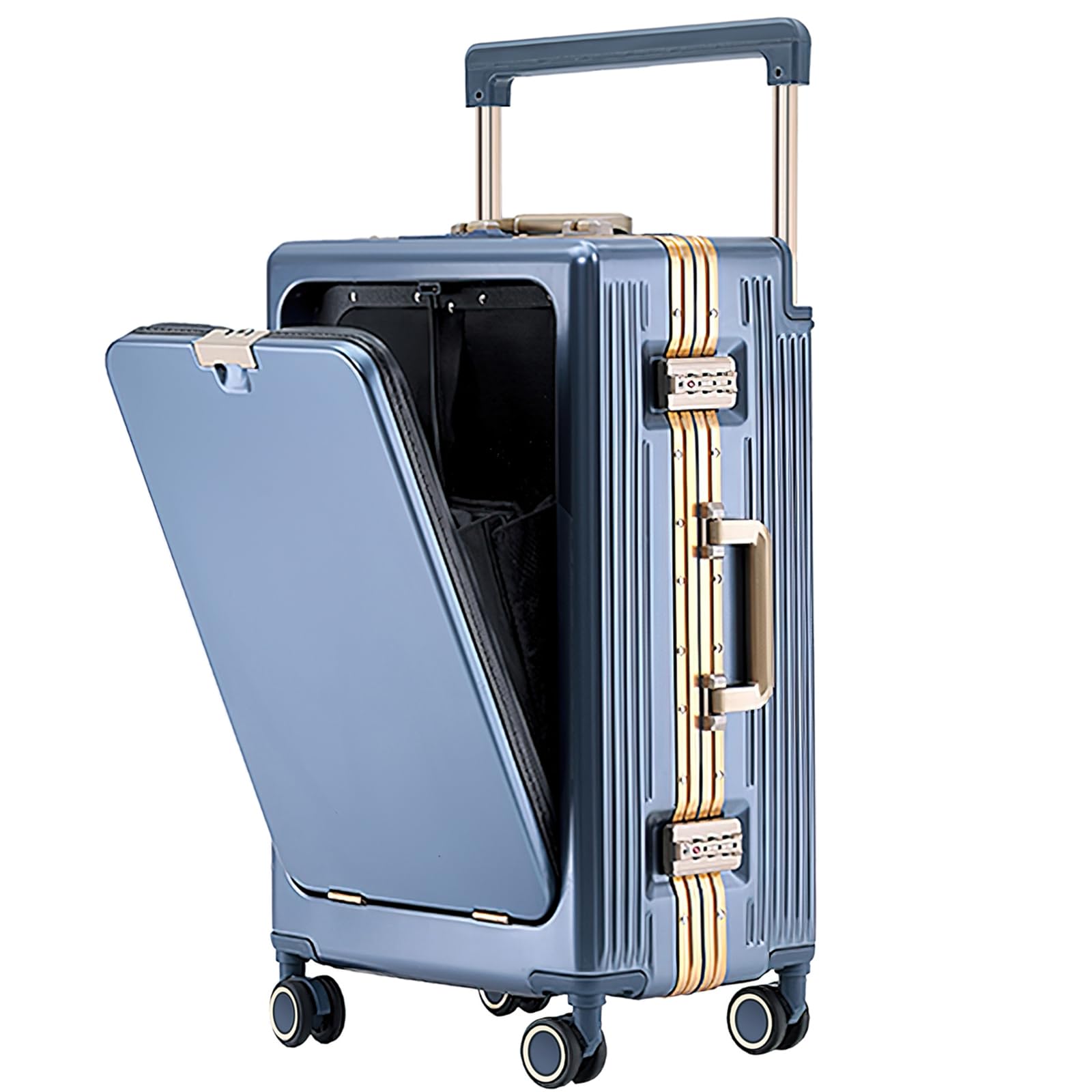Snapklik.com : LAZEYARD Aluminum Frame Carry On Luggage