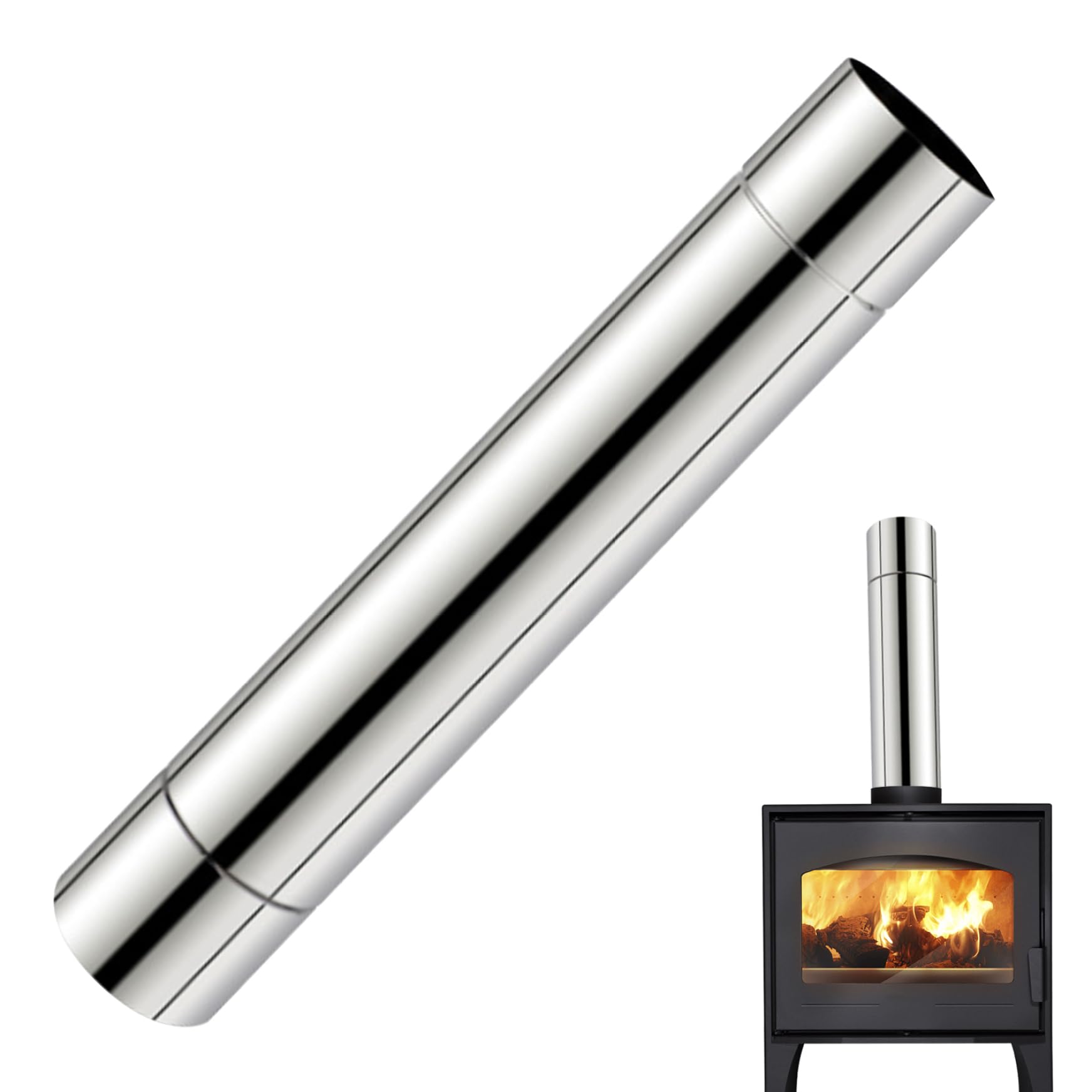 Wood Burner Chimney Pipe Chimney & Stove Pipe | Woodland Direct