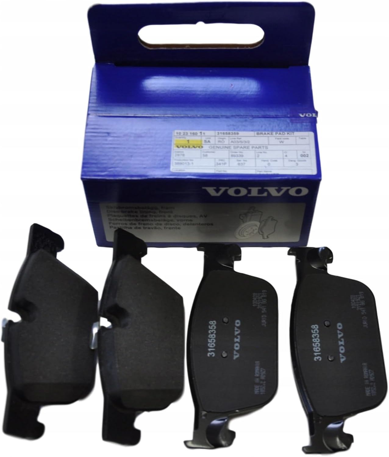 Amazon.com: Genuine Volvo Brake Pad Kit - Front - 32373173 : Automotive