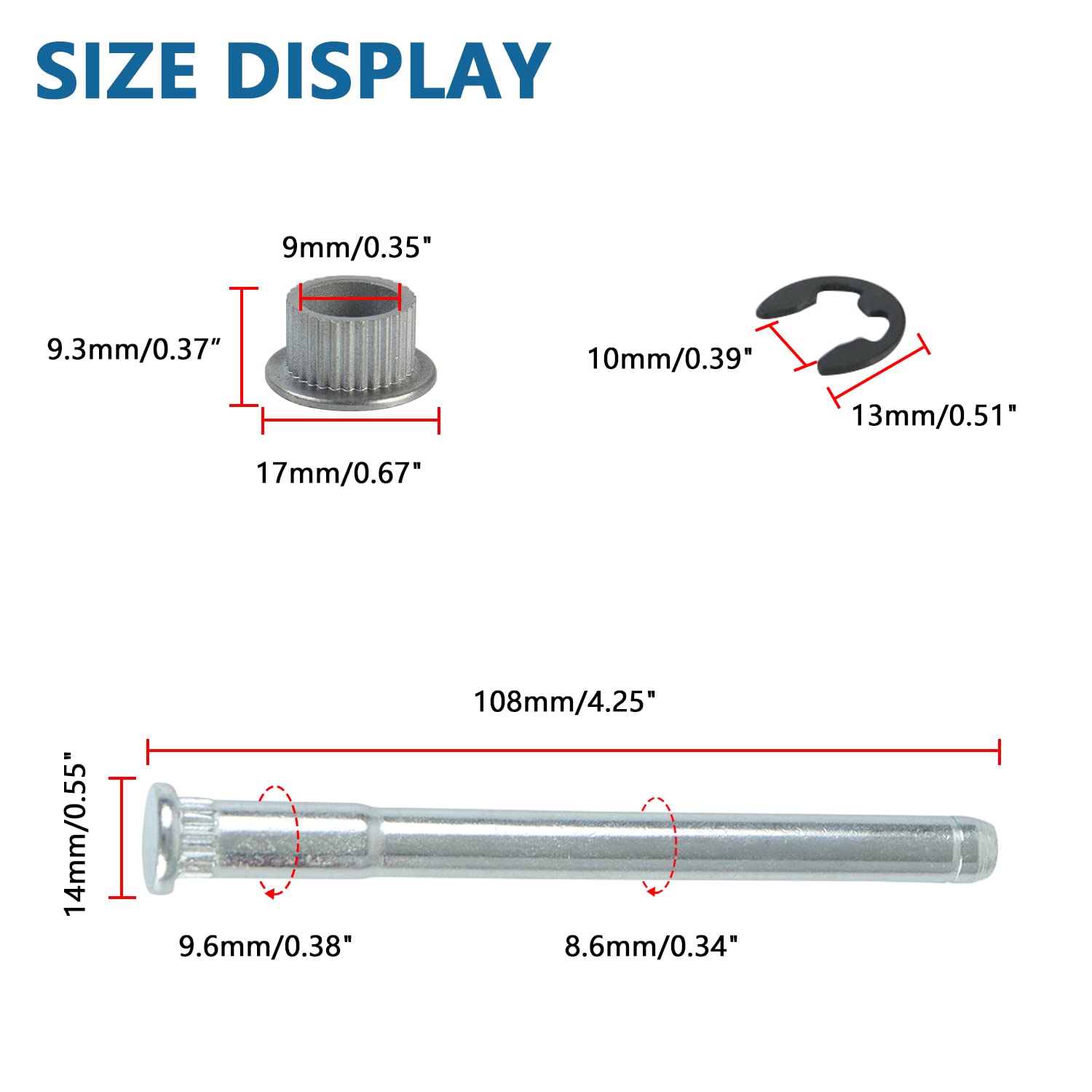 Snapklik.com : Door Hinge Pin And Bushing Repair Kits Compatible