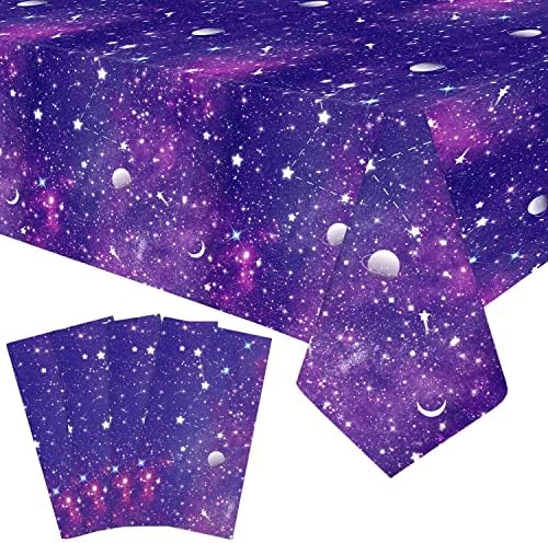 Amazon.com: Ywediim 4 Pack Space Galaxy Party Tablecovers, Printed ...