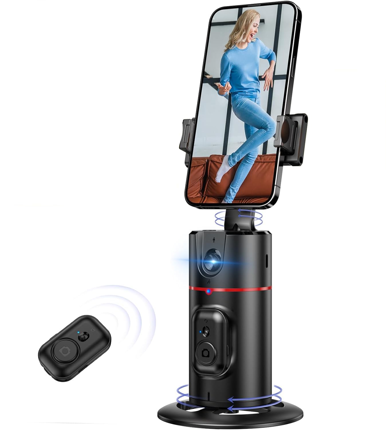 JOZUTTOW Auto Face Tracking Tripod, 360° Rotation Auto Tracking Phone ...