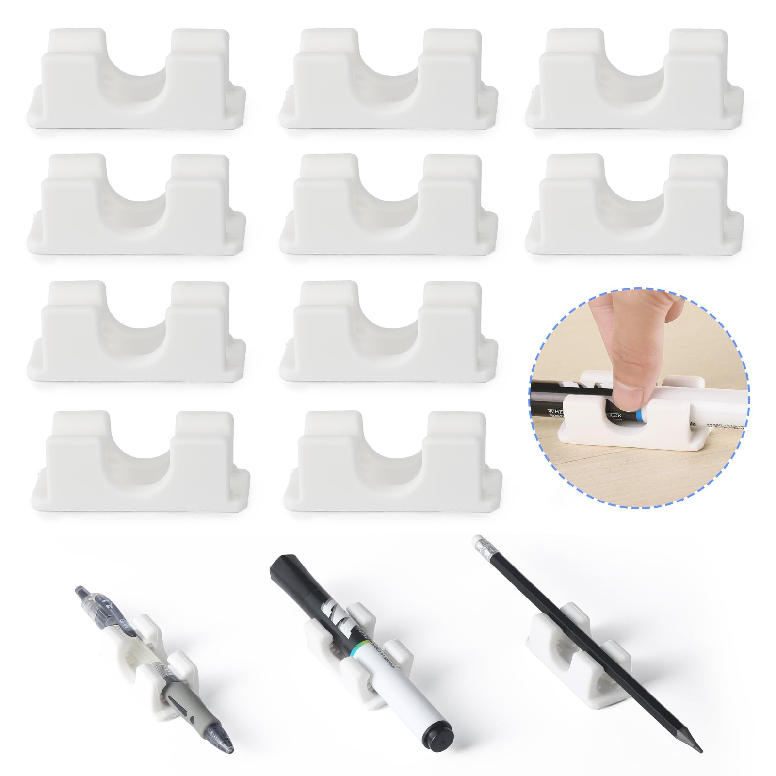 Amazon.com: SUTINE Pen Holder Silicone, 10Pcs Adhesive Pen Holder for ...