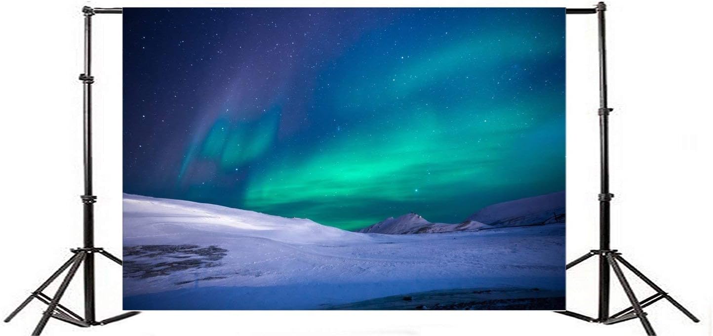 Amazon.com : Yeele 8x6ft Arctic Aurora Backdrops Icefield Snow ...