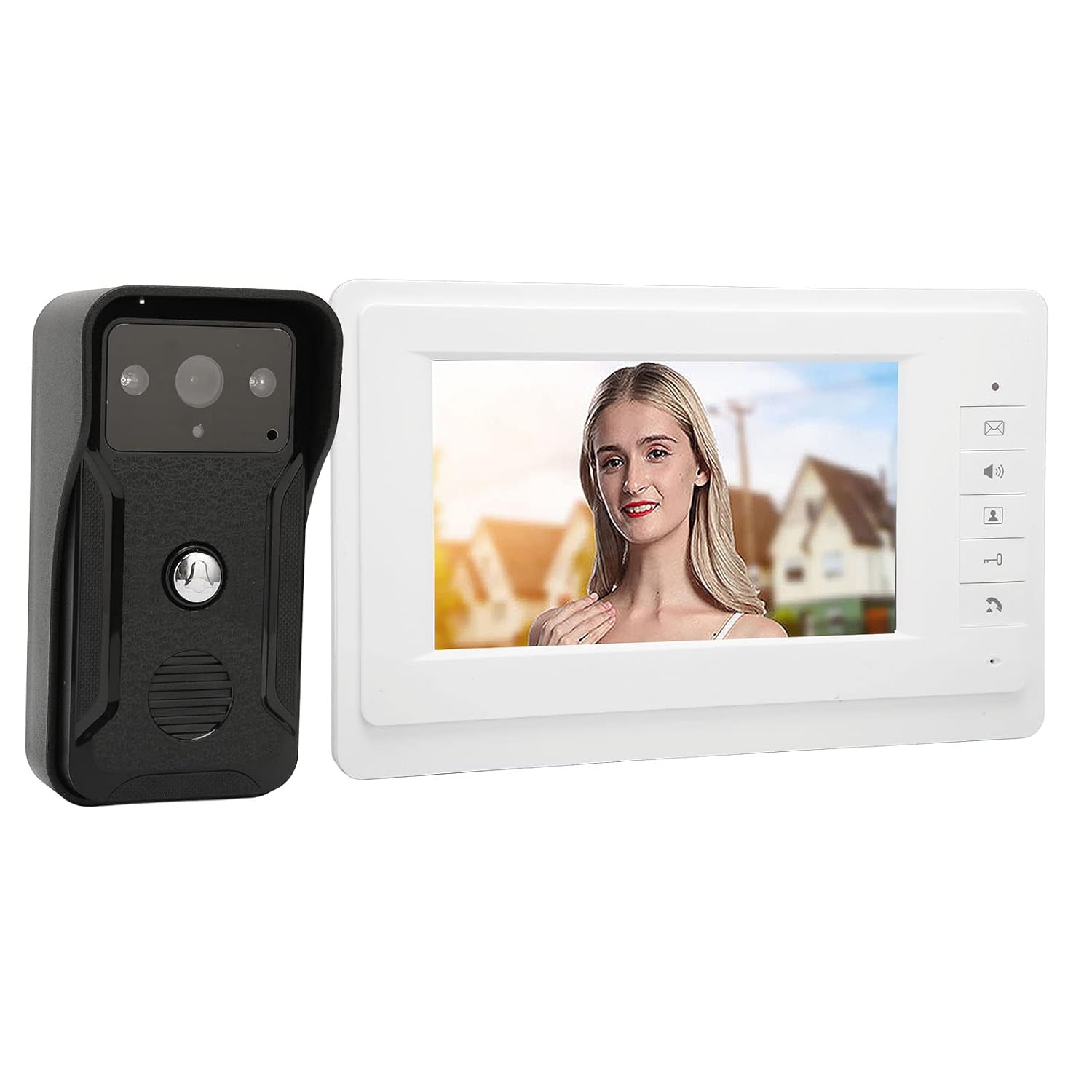 Video Doorbell Kit, Phone Doorbell with 7in HD LCD Monitor, Hands Free ...