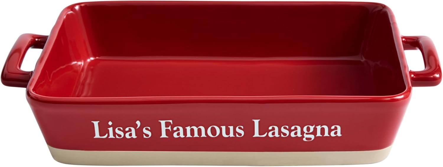 Amazon.com: Let's Make Memories Personalized Stoneware - Rectangular ...