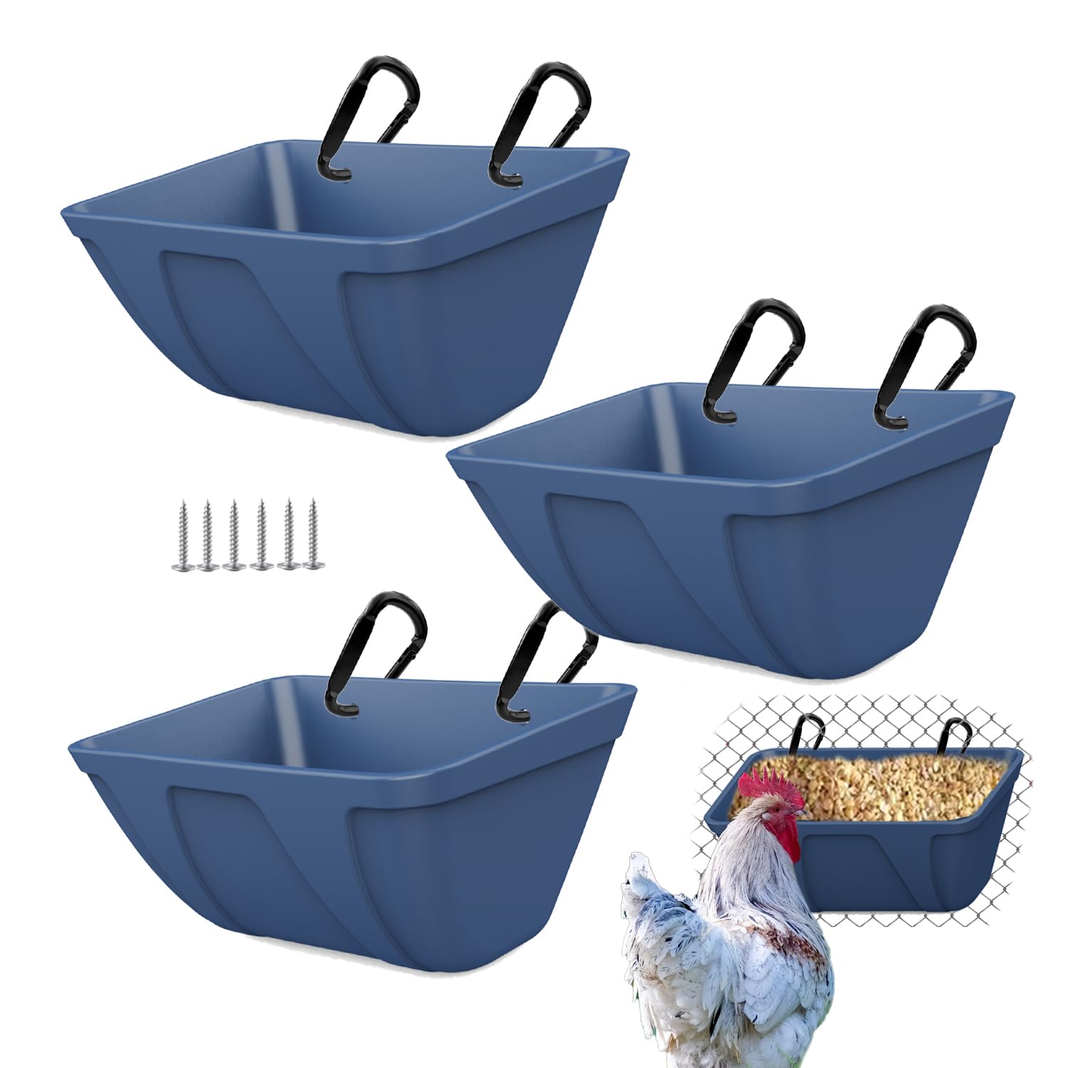 Snapklik.com : Mozoba Hanging Chicken Feeder Trough For Goat Sheep Deer ...