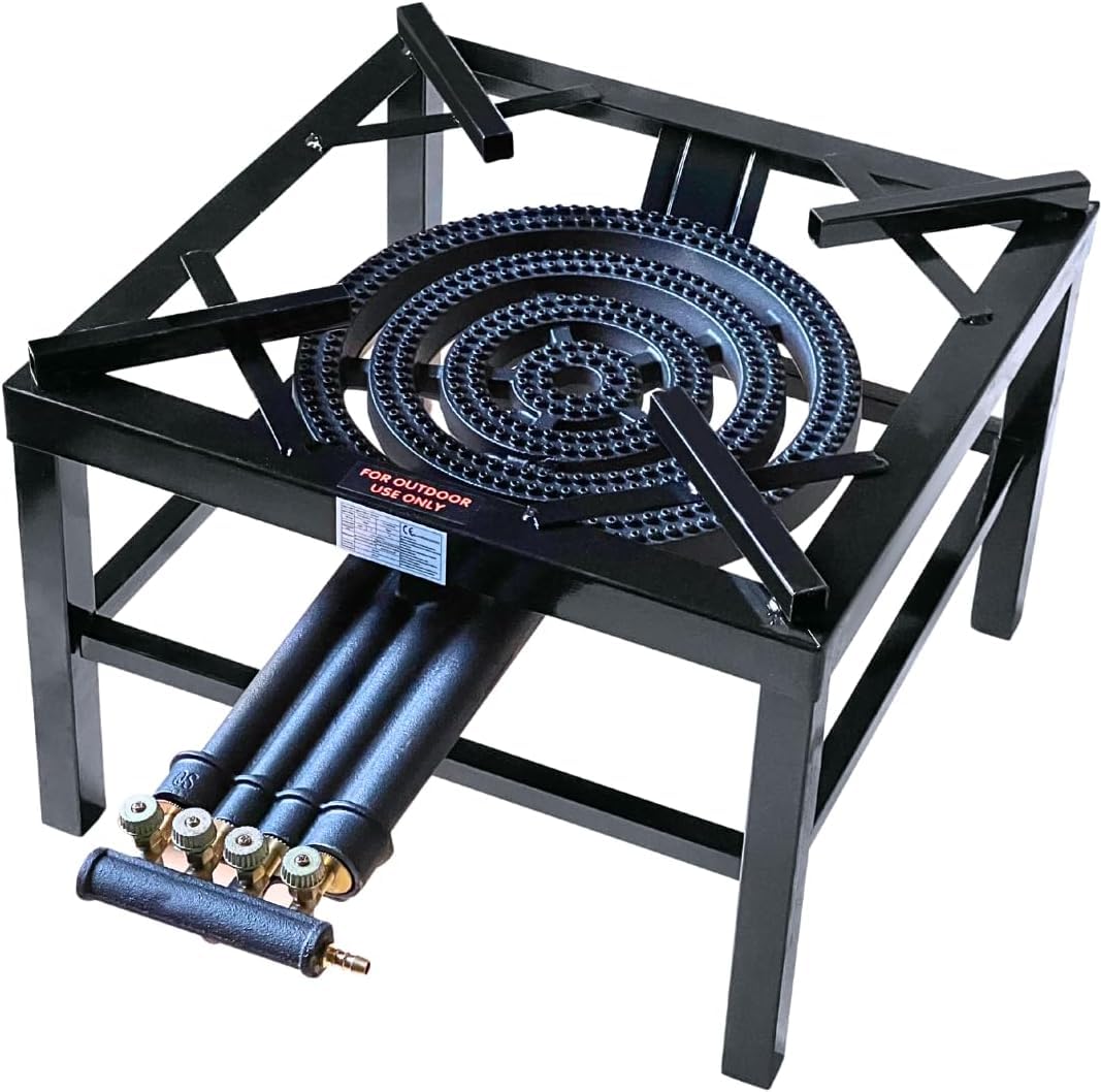 Portable Stove 3-Ring Propane Burner With 4.5 Ft Hose - CSA Approved ...