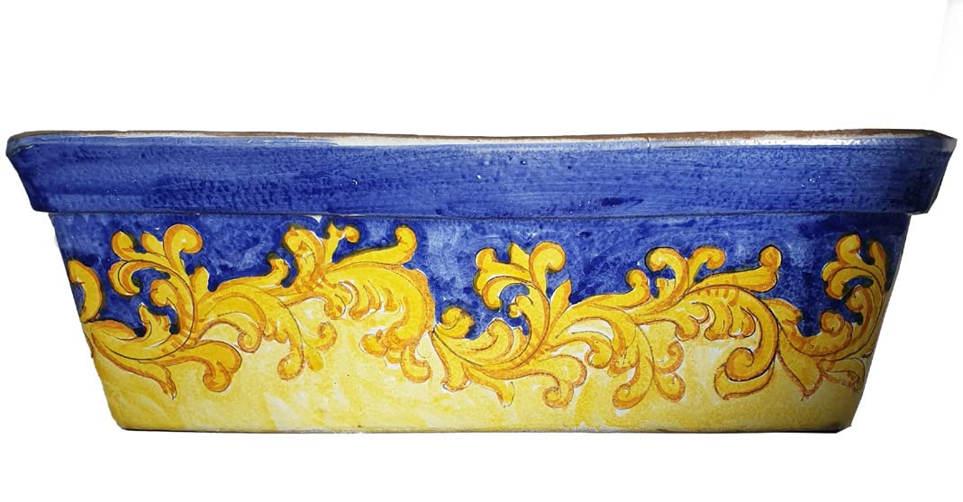 Ceramiche Angela Rinaldi – Fioriera rettangolare in Ceramica di Vietri ...