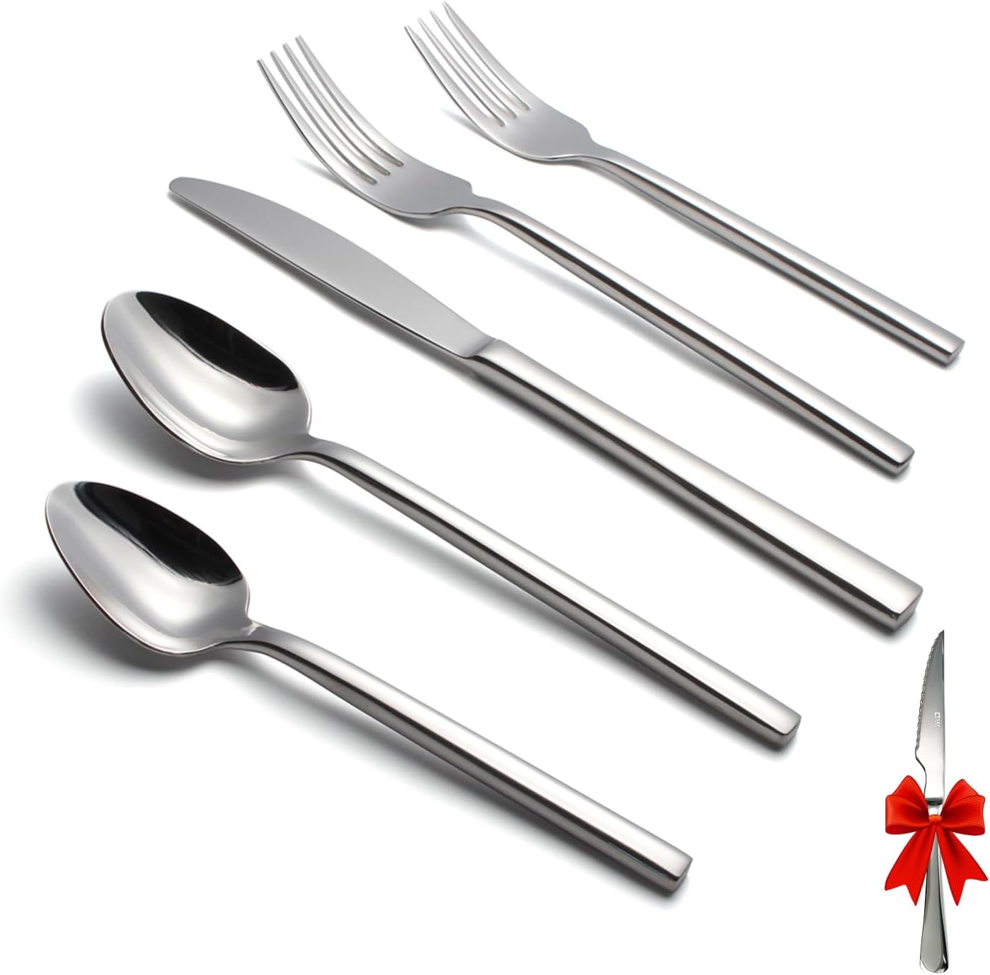 Amazon.com | Godinger Flatware Set with 4 Each Dinner Fork Dinner Knife ...