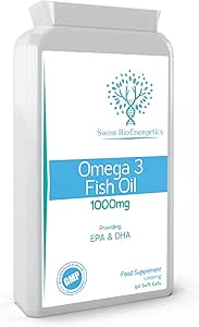 Omega-3 Fish Oil Soft Gels - Ultra Potent 1000mg, 90 Capsules - Full Strength EPA & DHA - Easy ...
