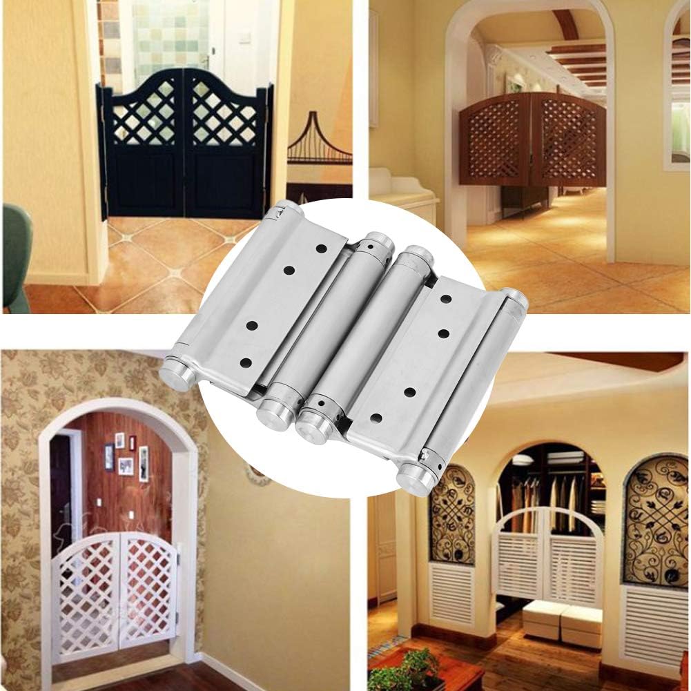 Door Hinge, 2Pcs/Set 5in Household Stainless Steel Two‑Way Door Hinge ...