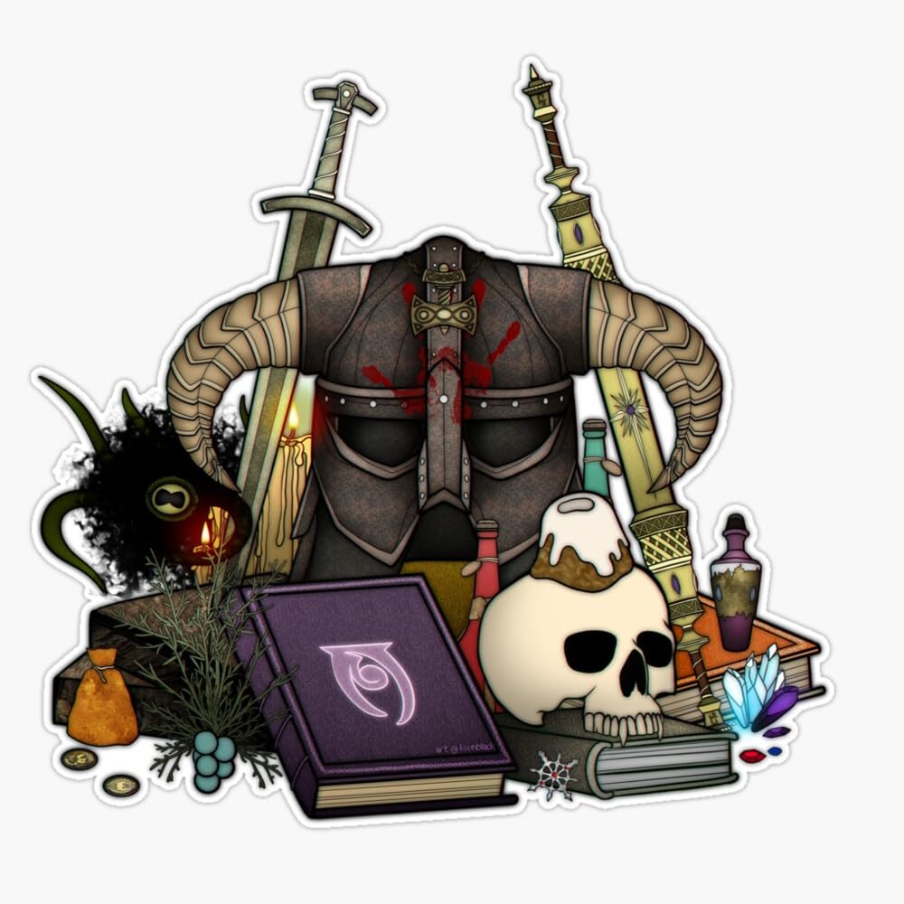 Amazon.com: Skyrim Aesthetic Sticker Vinyl Waterproof Sticker Decal Car ...