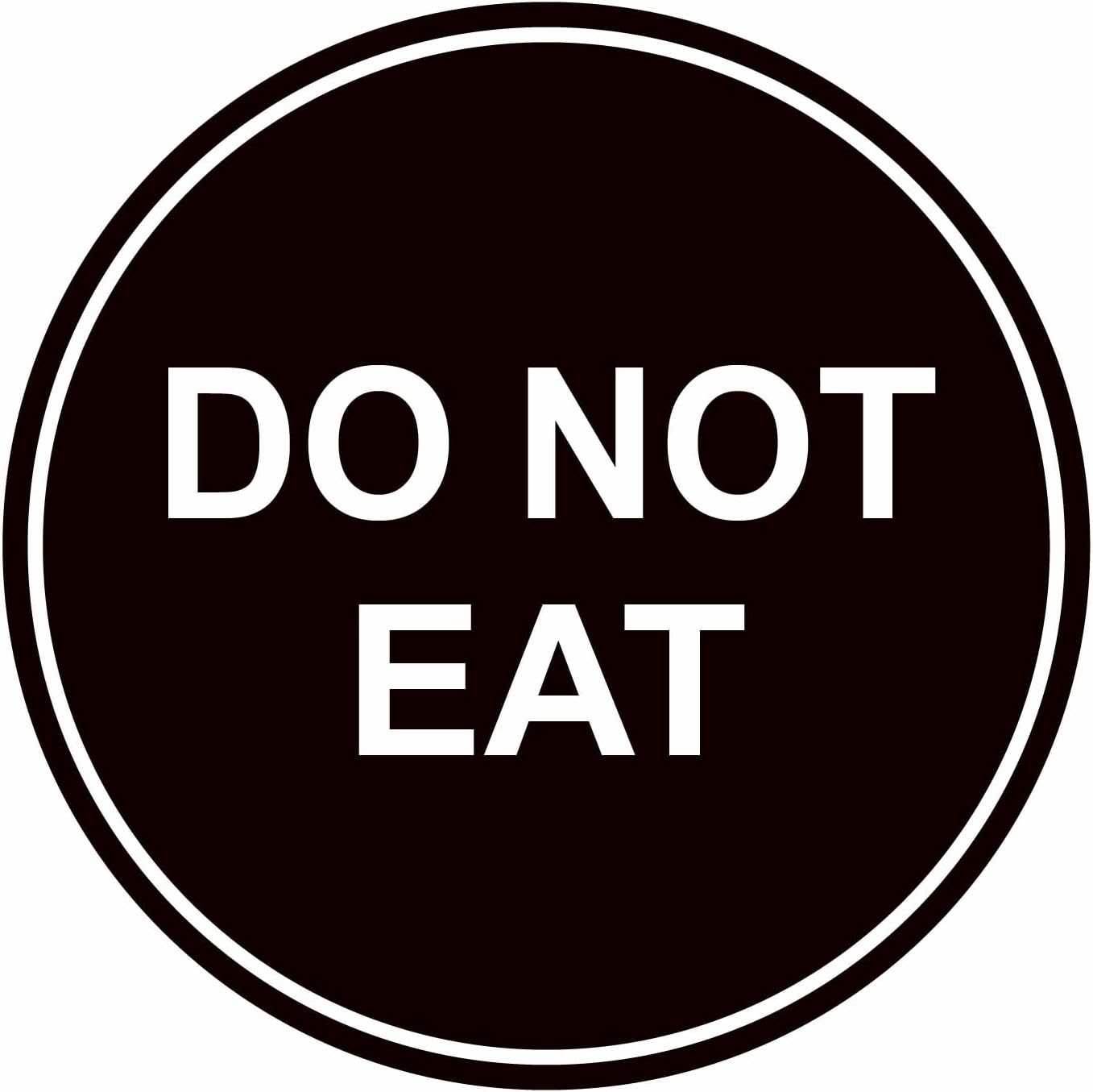 Amazon.com: Do Not Eat Warning Sticker,1.5inch 300pcs Black Do Not Eat ...