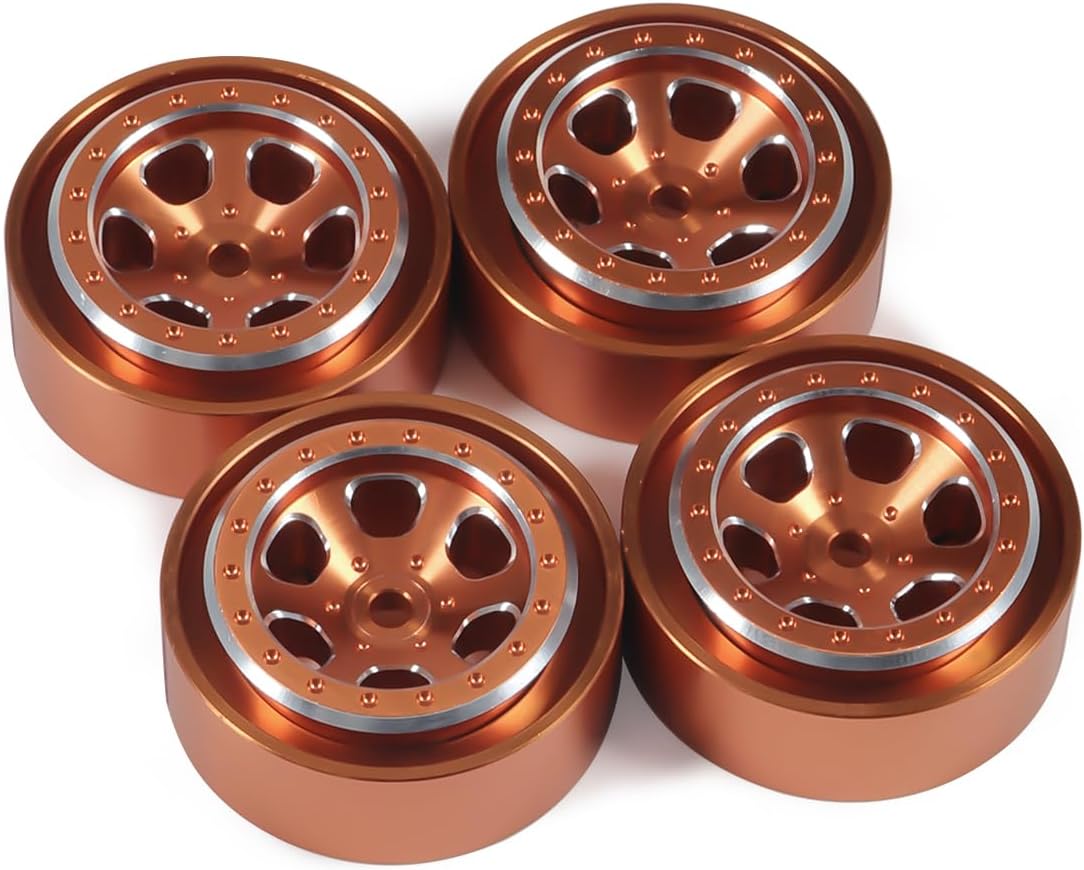 Amazon.com: RCXXX 4Pcs 1.0 Plus Aluminum Beadlock Wheel Rims for TRX4M ...