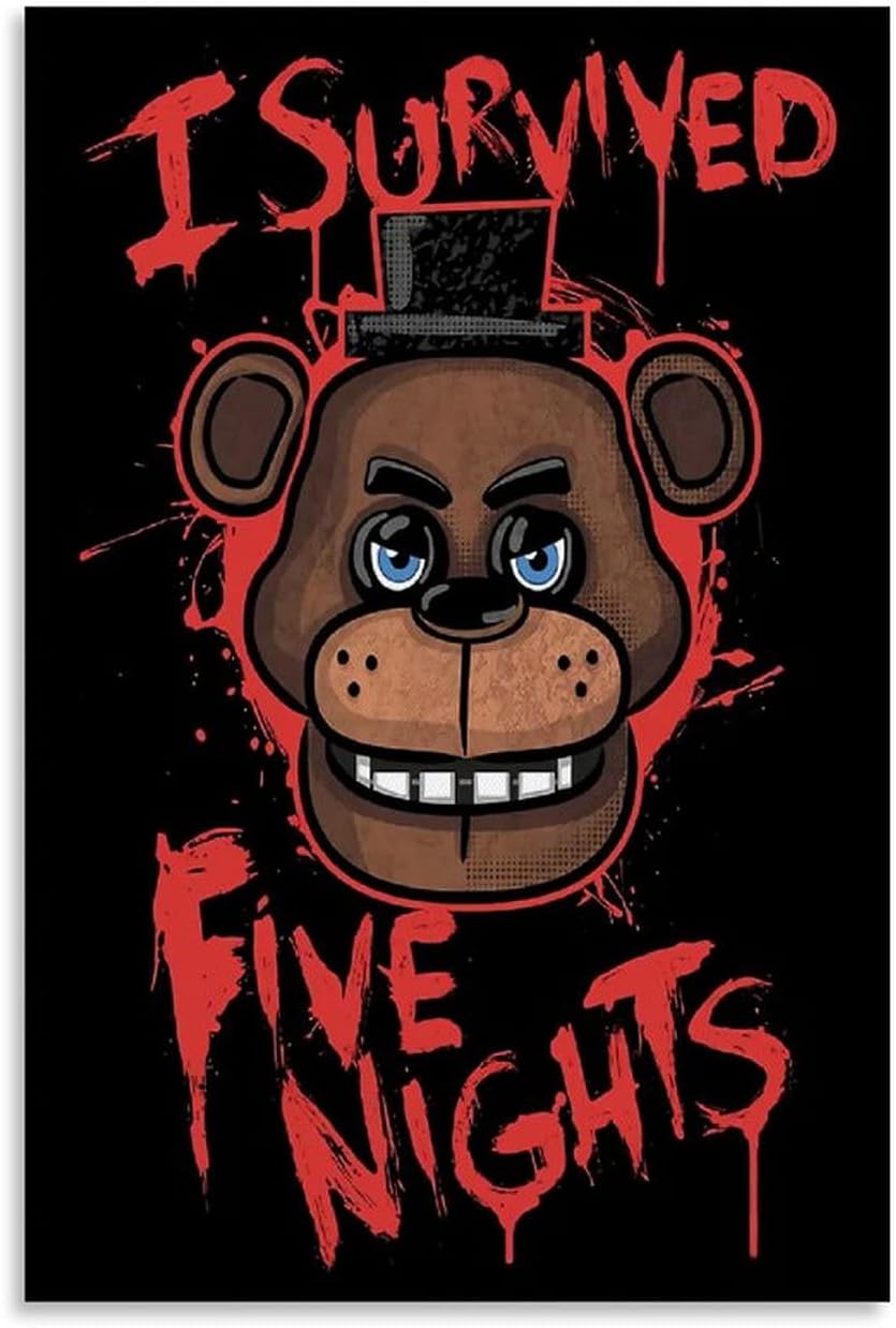 MUCUN Póster de anime de Five Nights at Freddy's FNAF de dibujos ...