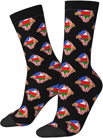 Amazon.com: AWESOWE Hand Tear Flag Of Oman Socks For Men Women Gift ...