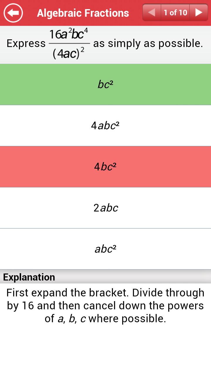 ACT Math : Algebra - App on Amazon Appstore