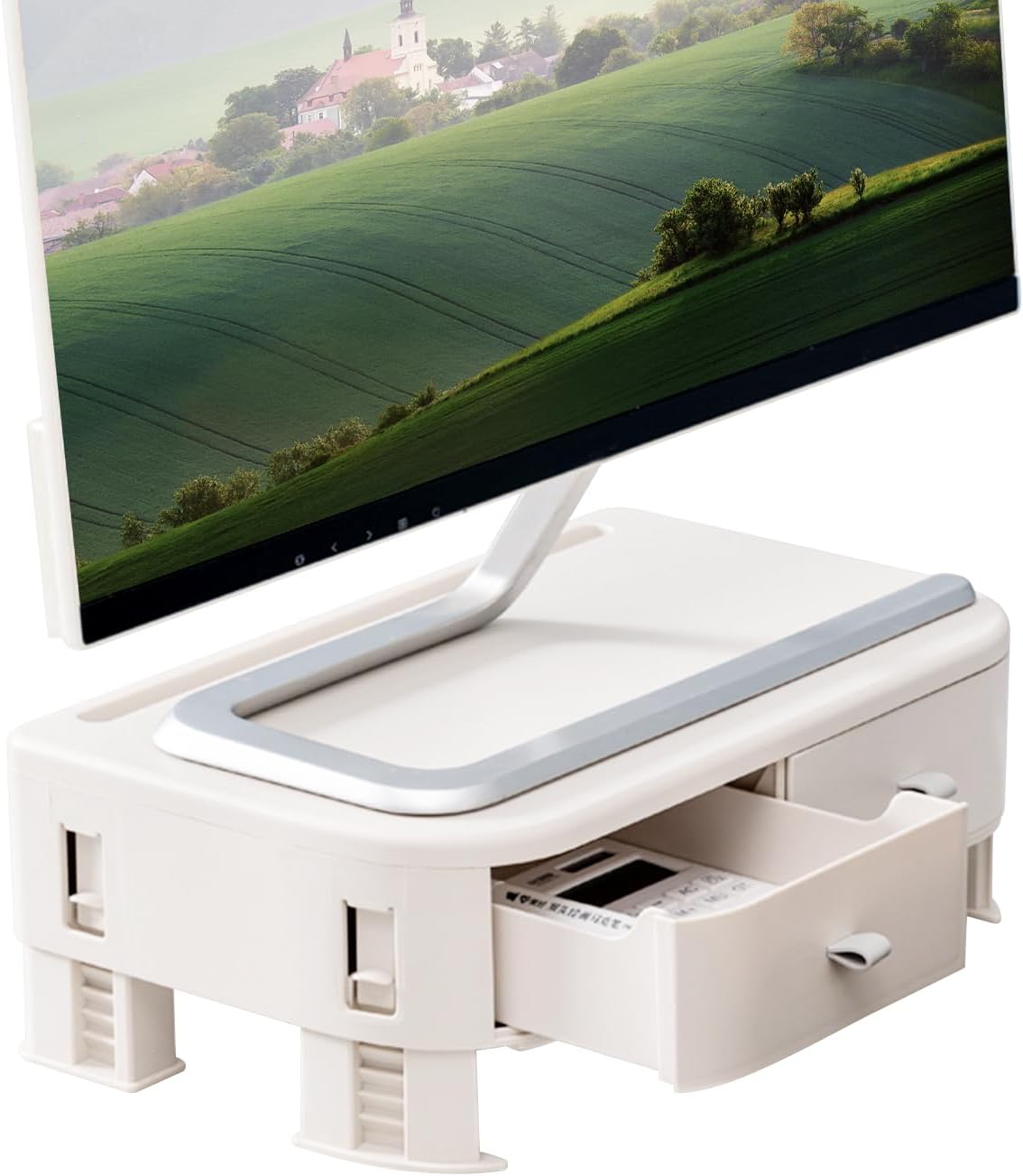 Amazon.com: Midogaigai Monitor Stand with Storage,Adjustable Height ...