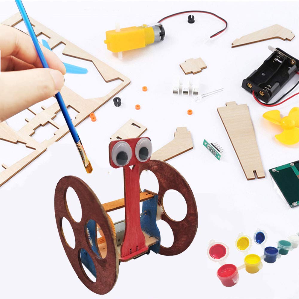 Snapklik.com : 4 Wooden Motor Robotic Science Kits, DIY STEM Toys For ...