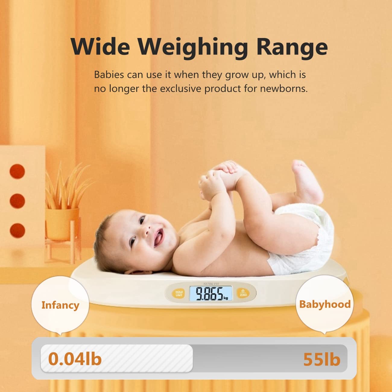 NUTRI FIT Smart Weigh Baby Scale Digital Body Scales, Pet Scale with ...