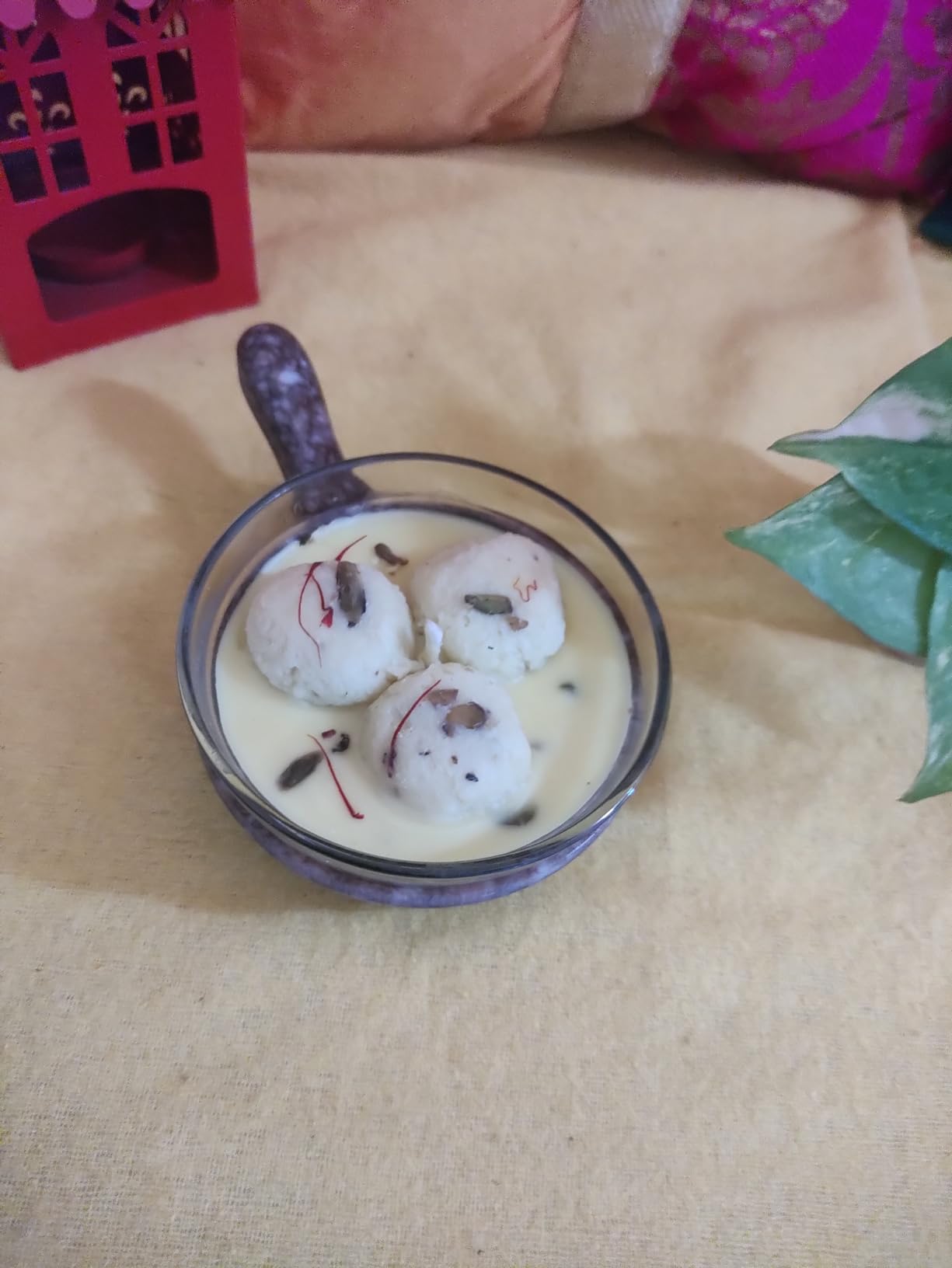 Rasmalai Delight Soy Wax Essential Oil Scented Candle with Luxury Jute ...