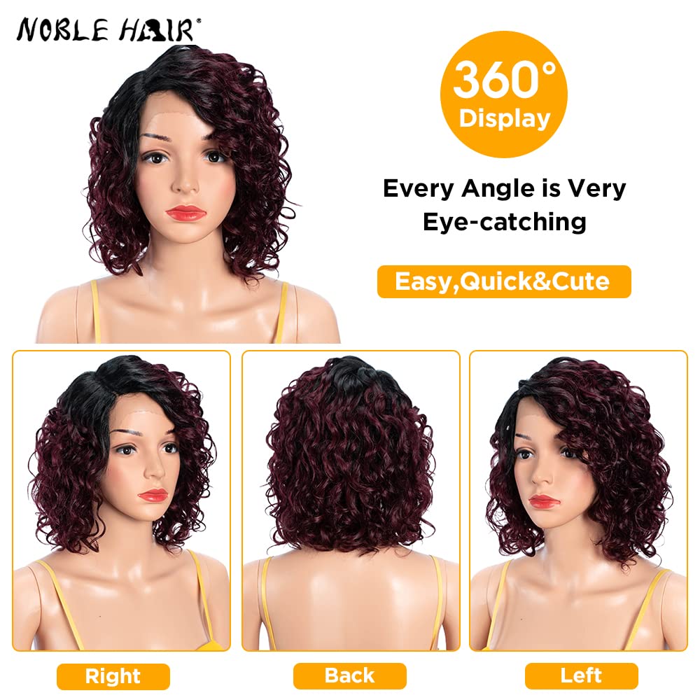 Shoulder Length Angled Bob Curly