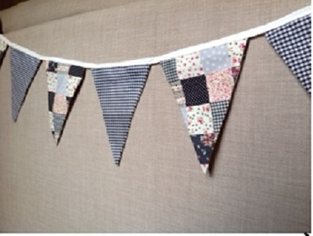 Black and White Floral Bunting : Amazon.co.uk: Handmade Products