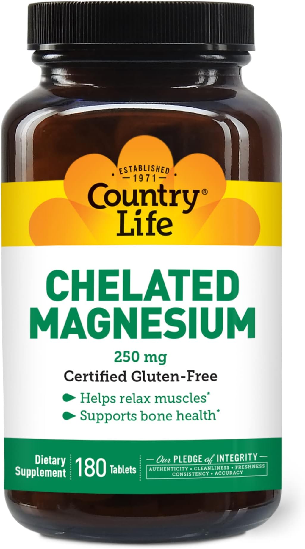 Amazon.com: Country Life, Chelated Magnesium 250mg, Supports Bone and ...