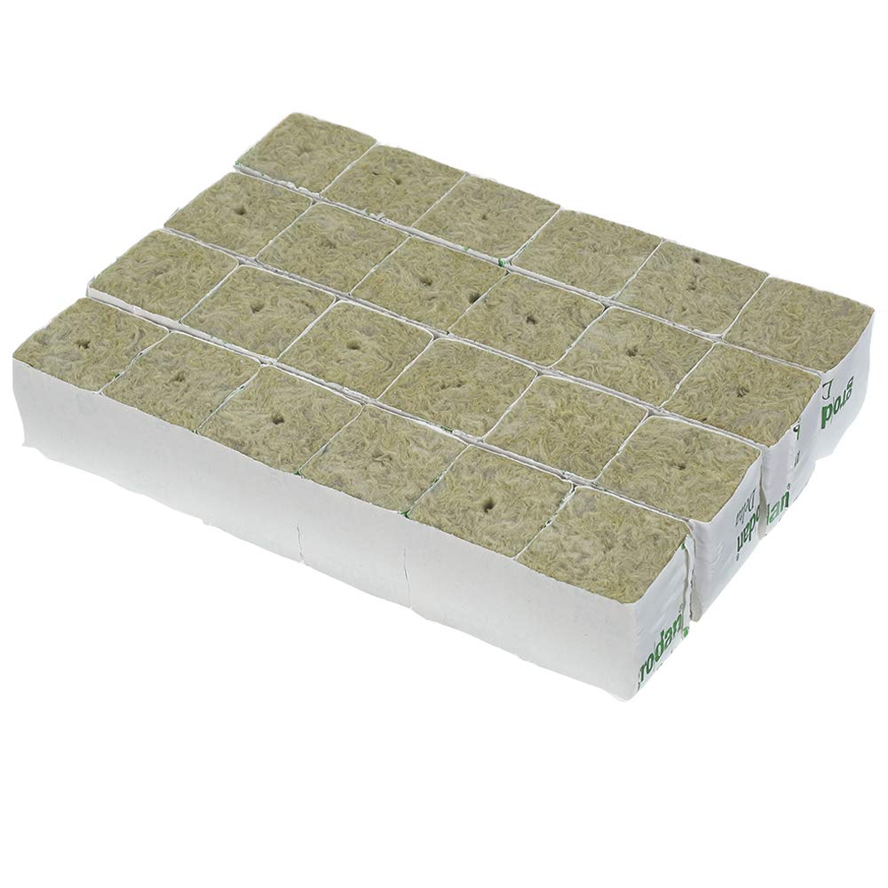 Buy Rockwool Cube, Rockwool Starter Plugs 24PCS Agricultural Rockwool ...