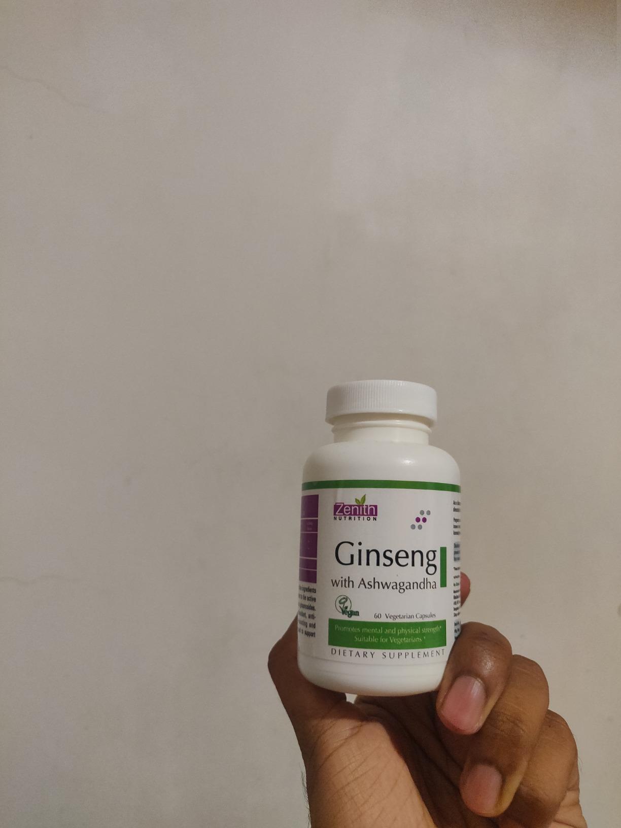 Zenith Nutrition Ginseng With Ashwagandha - 60 Caps | Lab tested ...