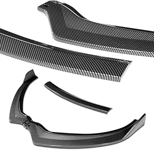 Amazon.com: HYPERSPEED Front Bumper Spoiler Lip 3PCS ABS STP-Style Fit ...