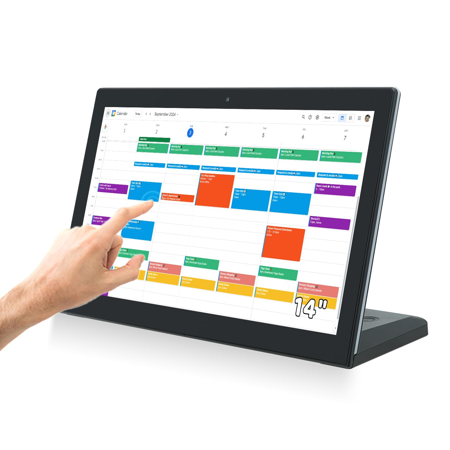 Amazon.com: WOGO 14.0 Inch L-Shaped Digital Calendar & Chore Chart ...