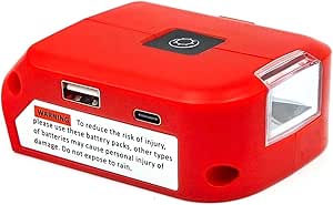 M18 USB Charger Adapter Replacement for Milwaukee M18 Power Source ...