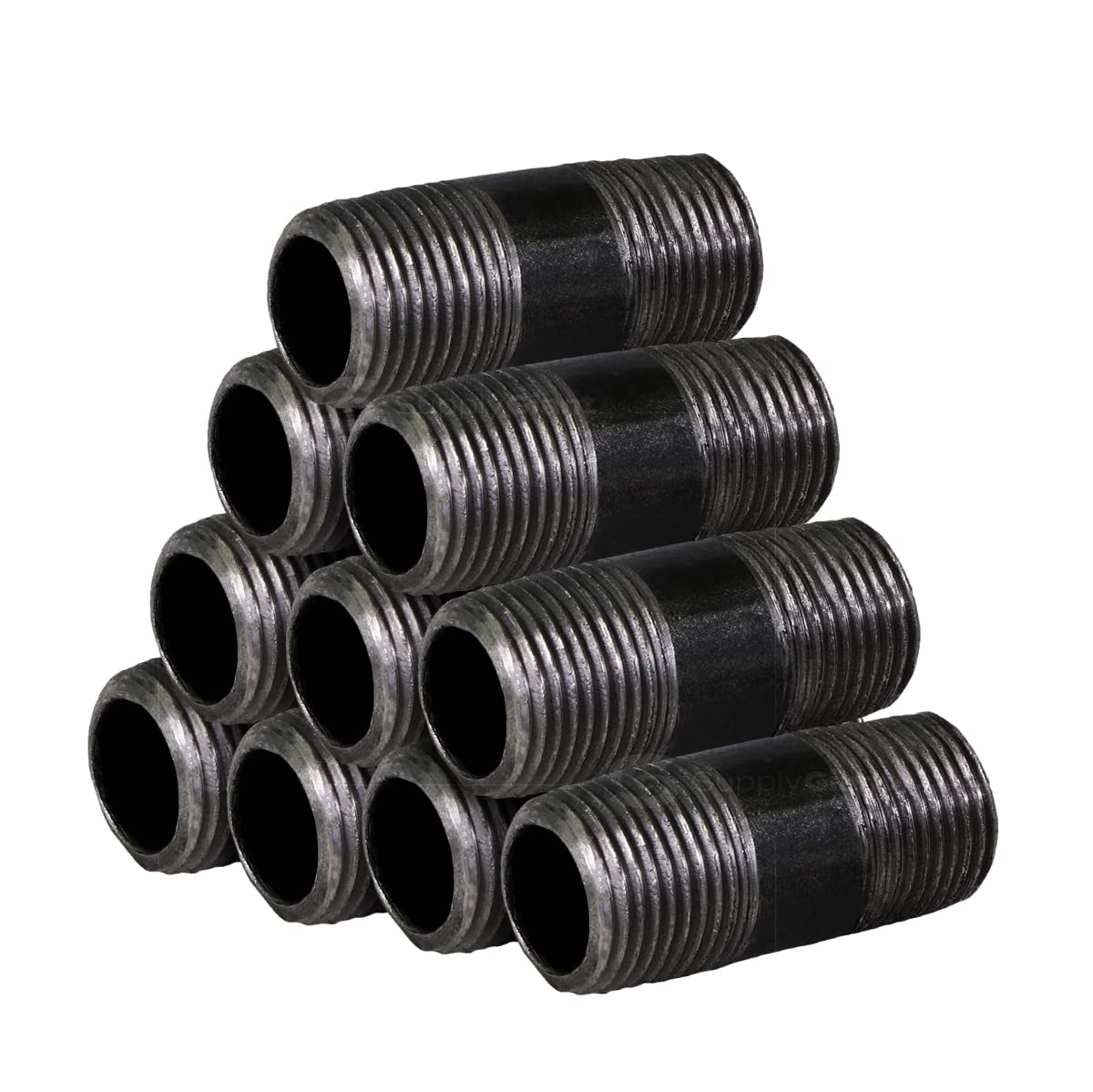 Snapklik.com : SupplyGiant 1/2 X 2.5 Inch Black Steel Pipe