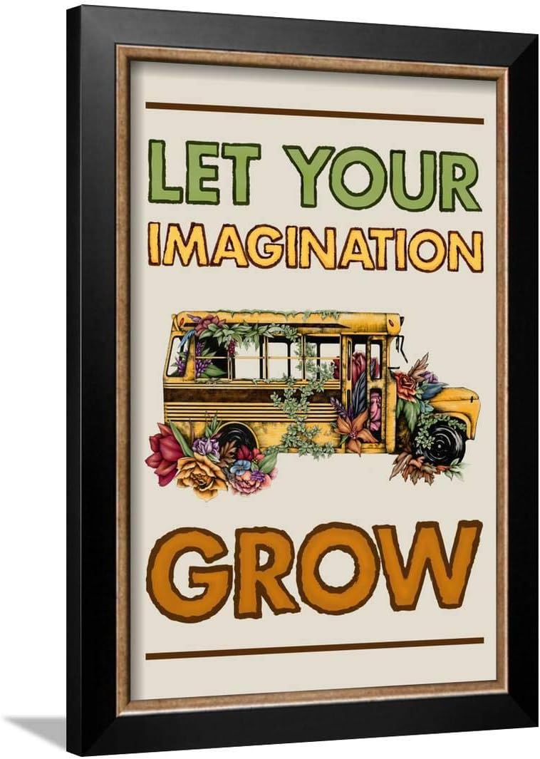 Amazon.com: Let Your Imagination Grow, Bronze Framed Wall Art, 15x21 in ...