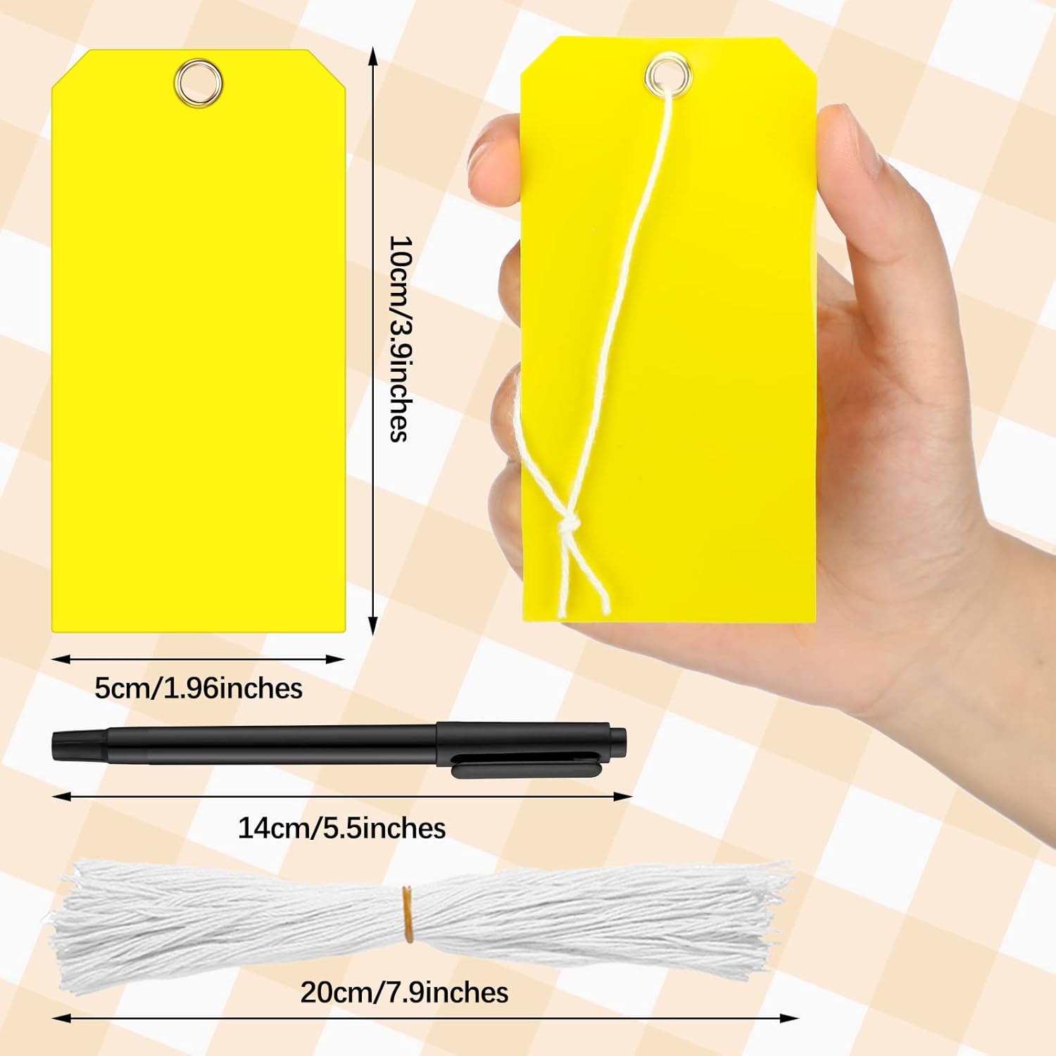 200 Pcs Yellow Waterproof Shipping Tags with String Philippines | Ubuy