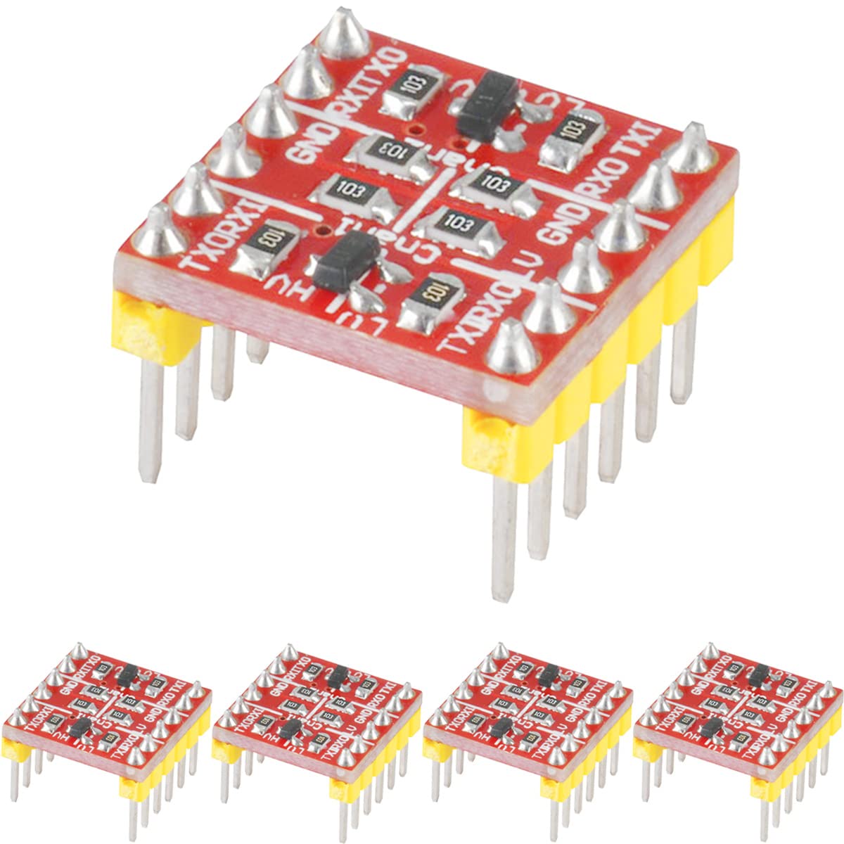 DAOKAI 5 Pcs 2 Channel Logic Level Converter 3.3V to 5V Bi-Directional ...