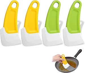 Amazon.com: 4-Pack Silicone Kitchen Scrapers – Multi-Purpose Cleaning ...