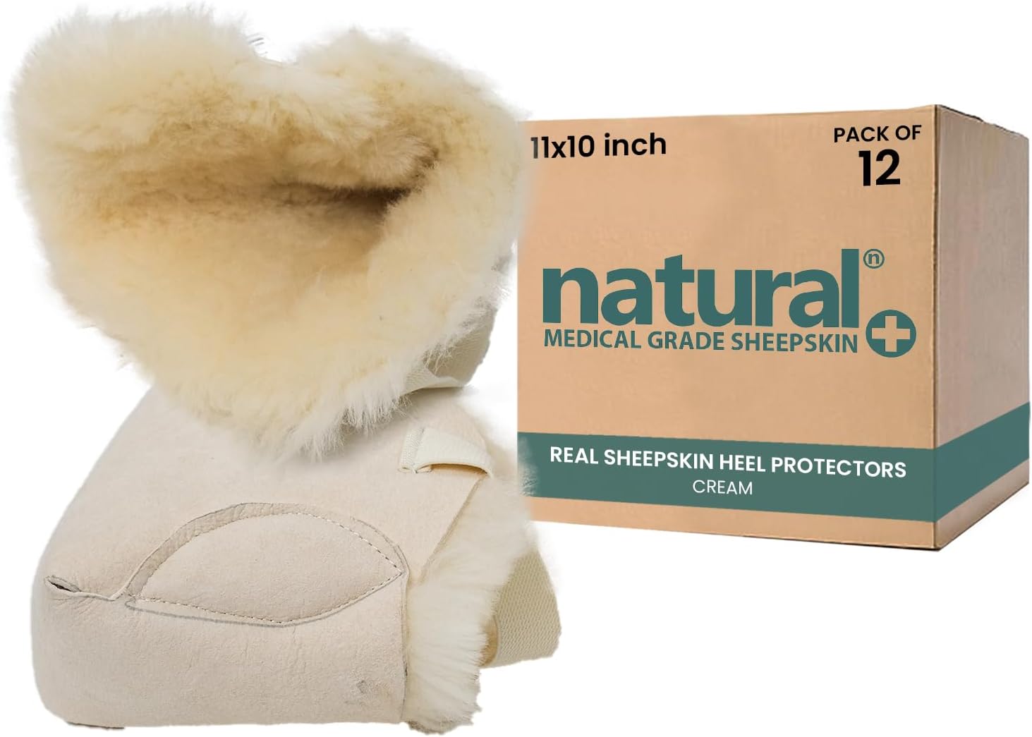 Amazon.com: Natural Sheepskin Heel Protectors for Sore Heels, Set of 2 ...