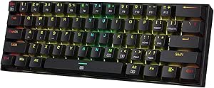 Amazon.com: Redragon K630 Dragonborn 60% Wired RGB Gaming Keyboard, 61 ...