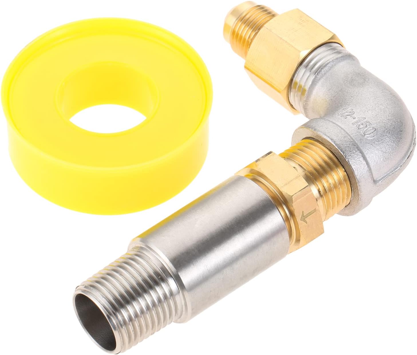 Amazon.com : SURIEEN Stainless Steel and Brass 1/2" Air Mixer, 90°Elbow ...