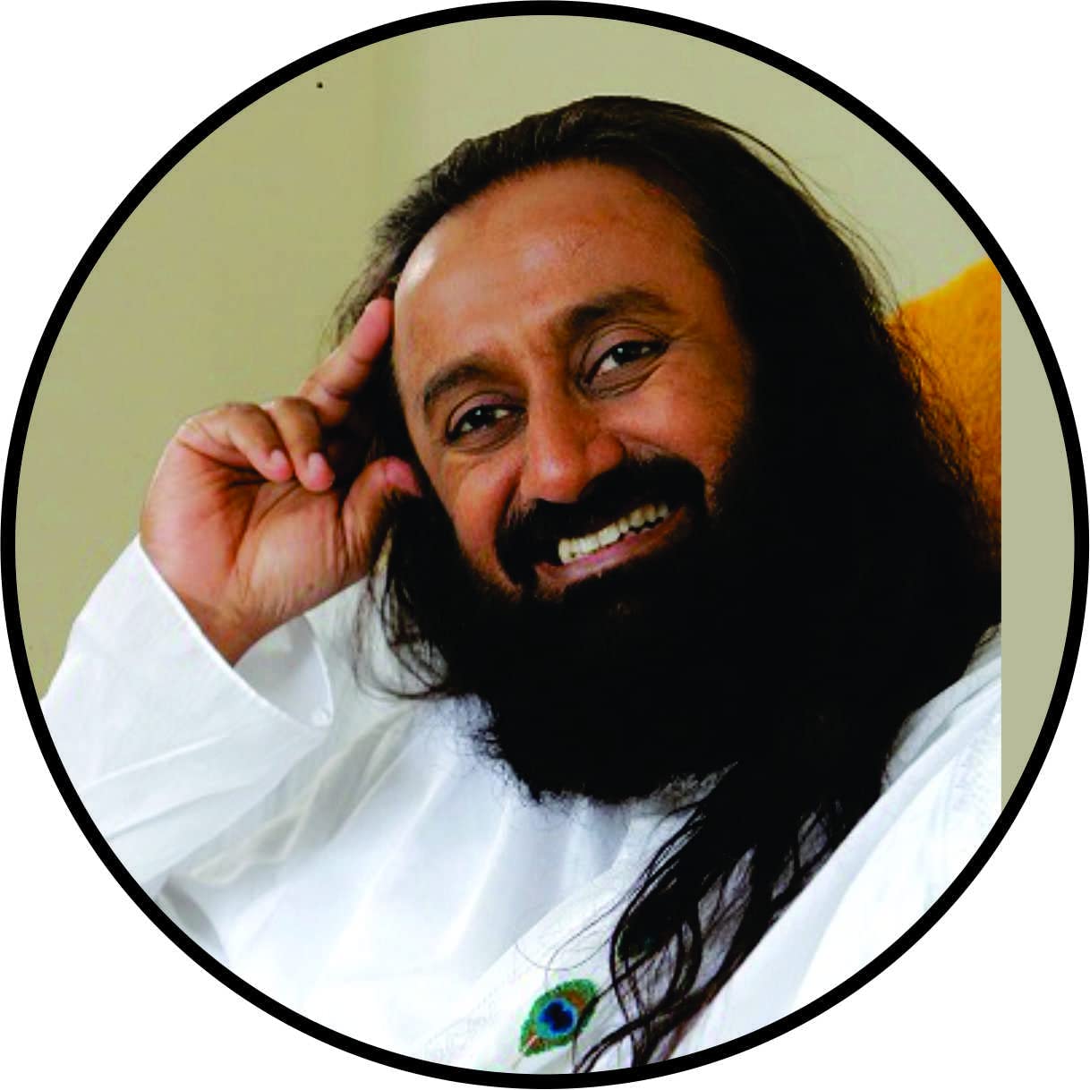 Ravi Shankar Logo Stickers Pack of 3 : Amazon.in: Office Products