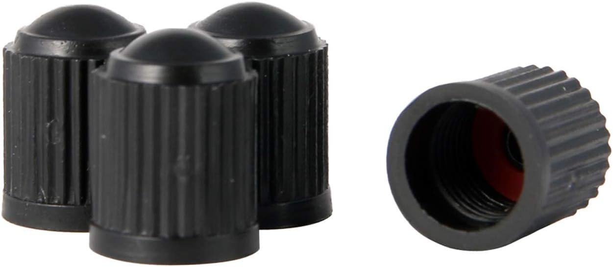 Amazon.com: RockTrix - Pack of 4 - Black Plastic Valve Stem Caps ...
