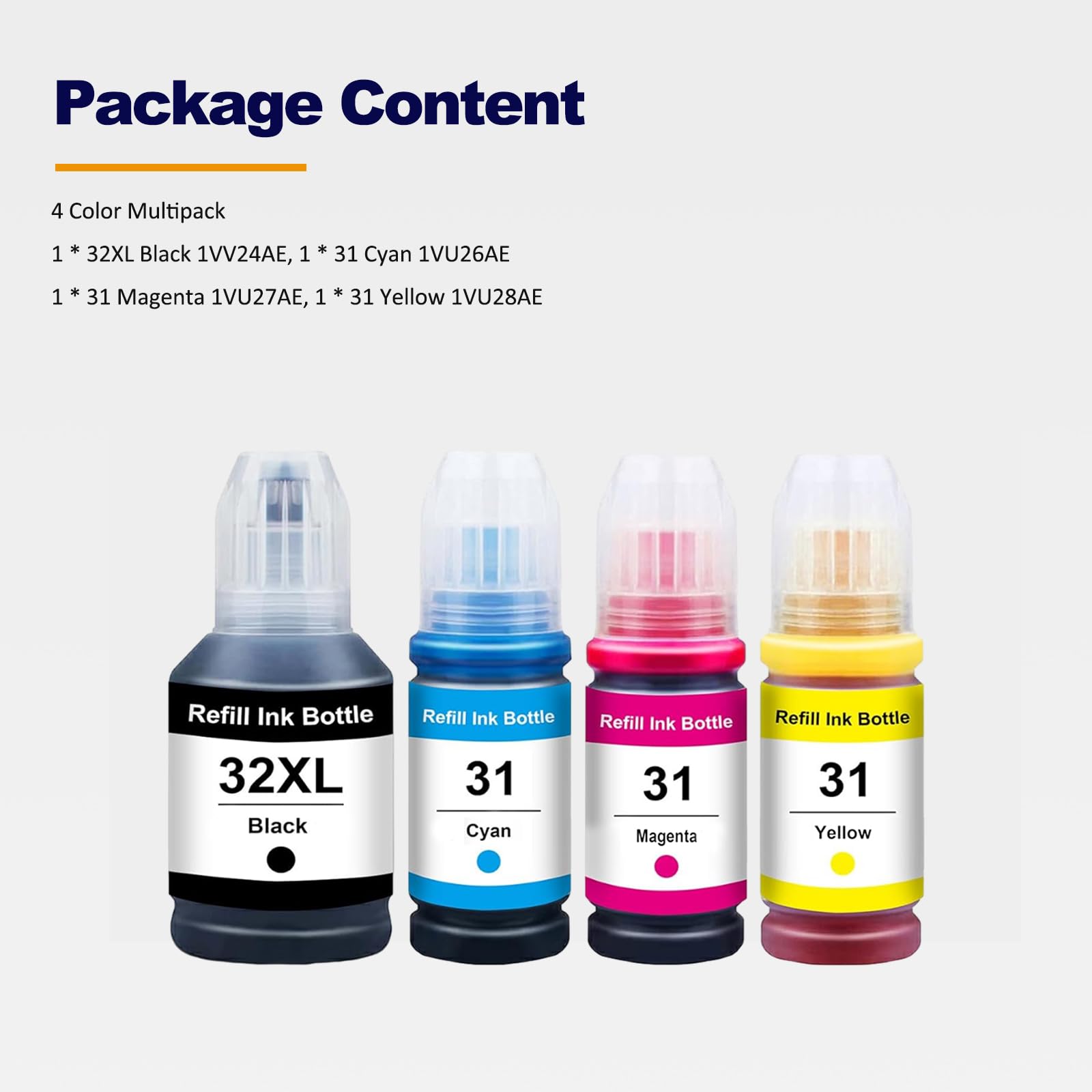 Hp Smart Tank 6001 Ink Refill HP 31 32XL Ink Refill Bottles - 5 Pack ...