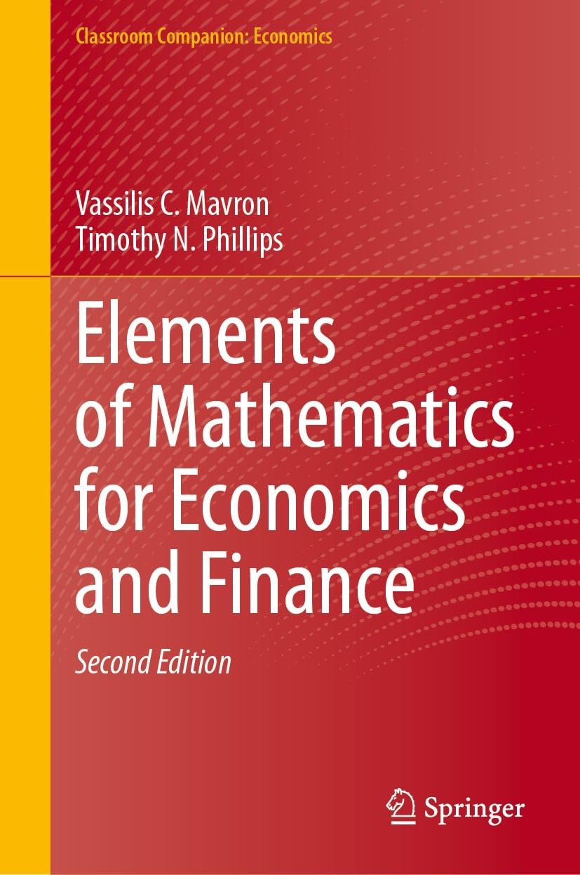 Elements of Mathematics for Economics and Finance (Classroom Companion ...